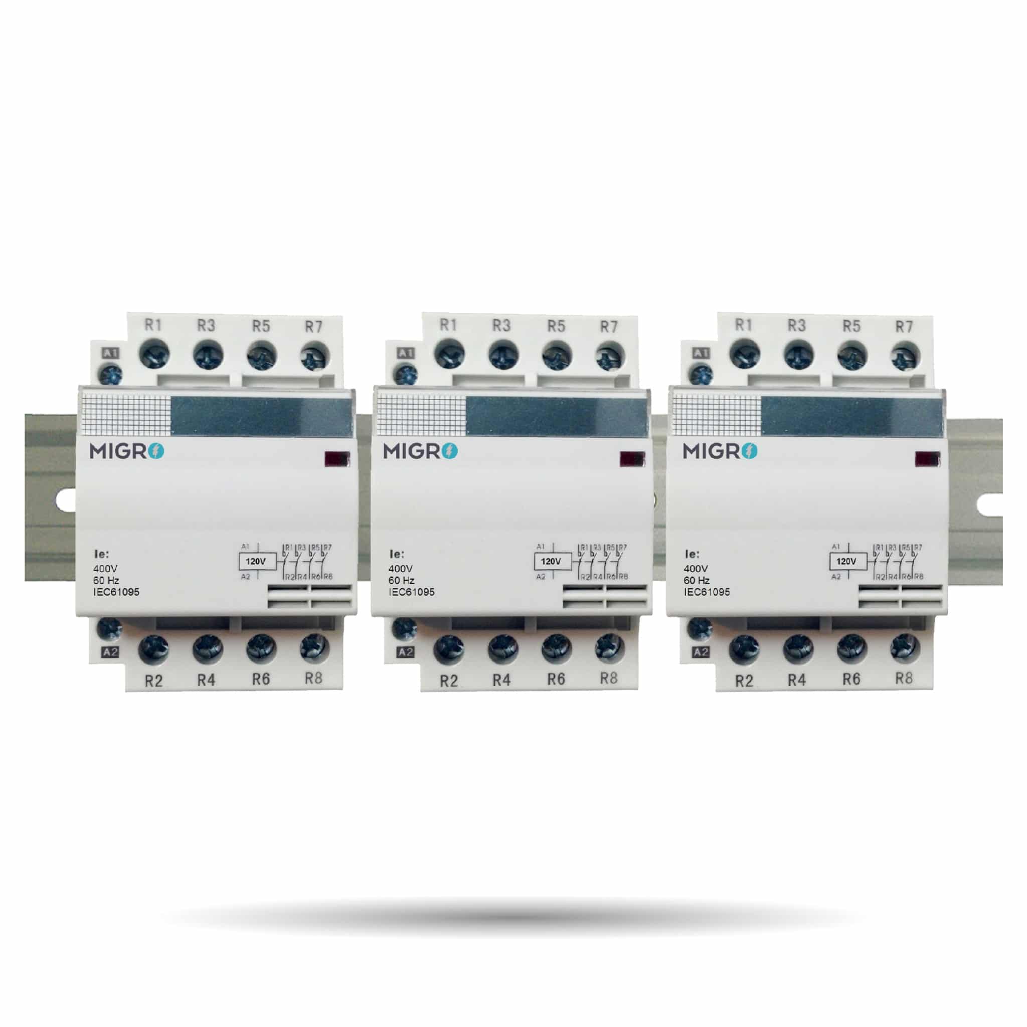 Migro Contactor 12 Poles Normally Open 63Amp. IEC 400V, Silent ...
